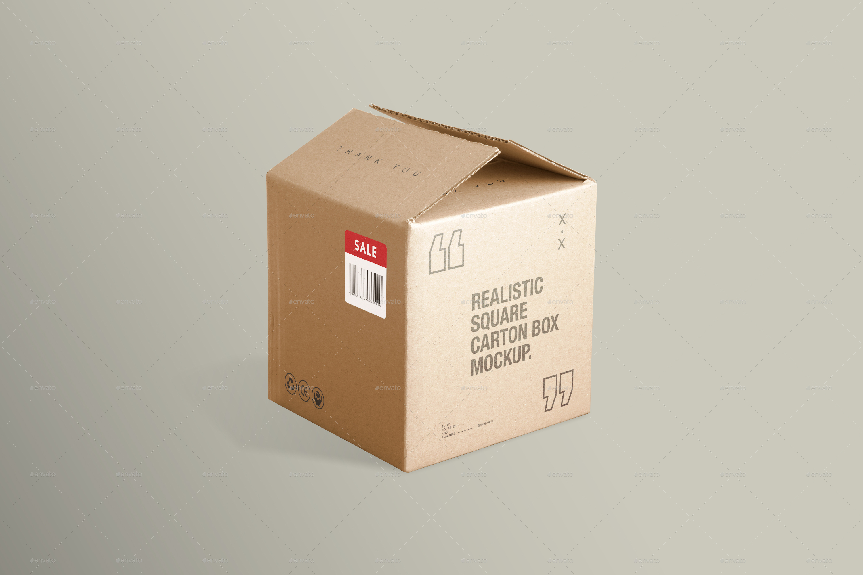 Square Carton Box Mockup, Graphics | GraphicRiver