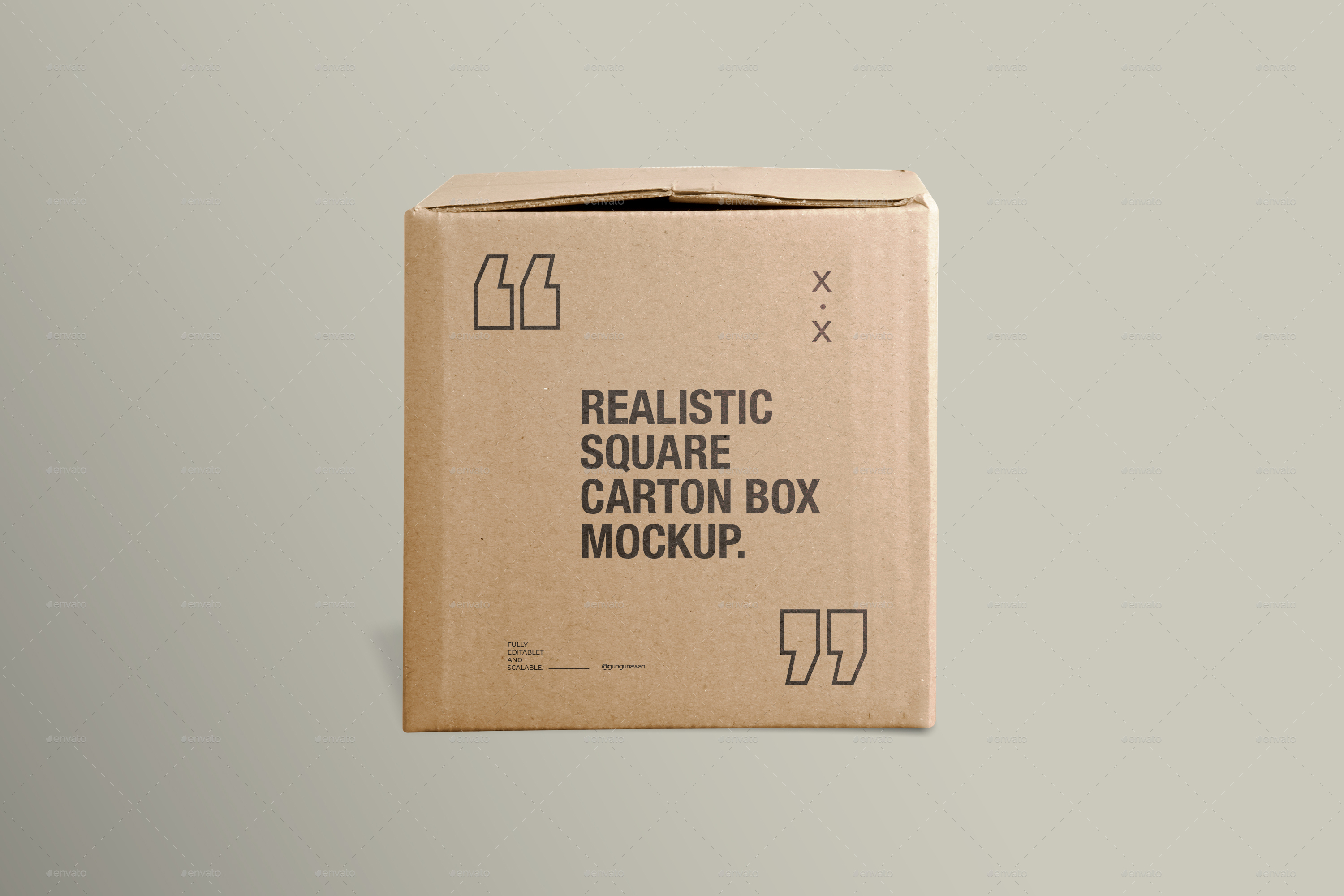 Square Carton Box Mockup, Graphics | GraphicRiver