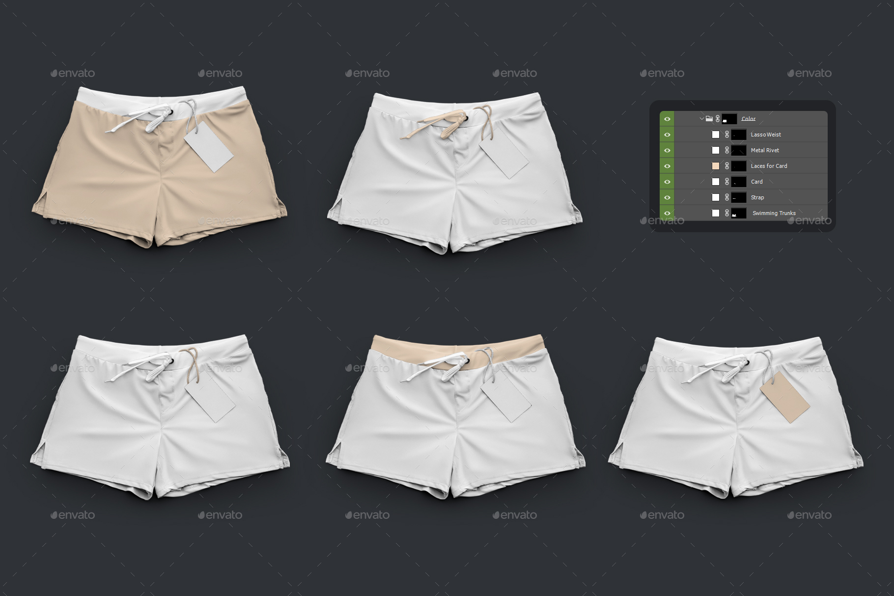 8 Swim Trunks Mockups, Graphics | GraphicRiver