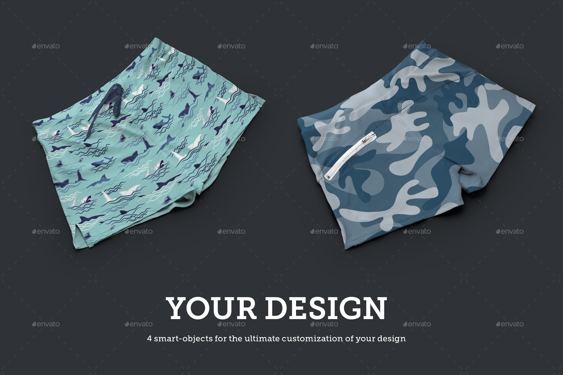 8 Swim Trunks Mockups, Graphics | GraphicRiver