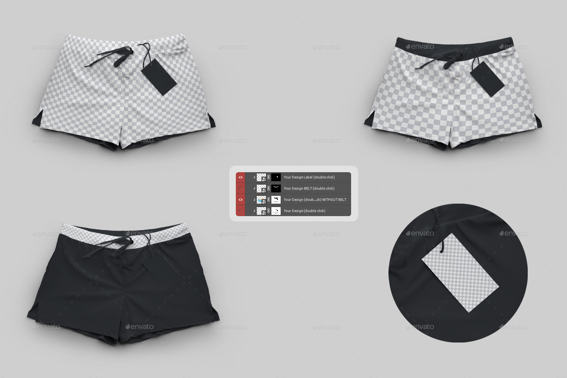 8 Swim Trunks Mockups, Graphics | GraphicRiver