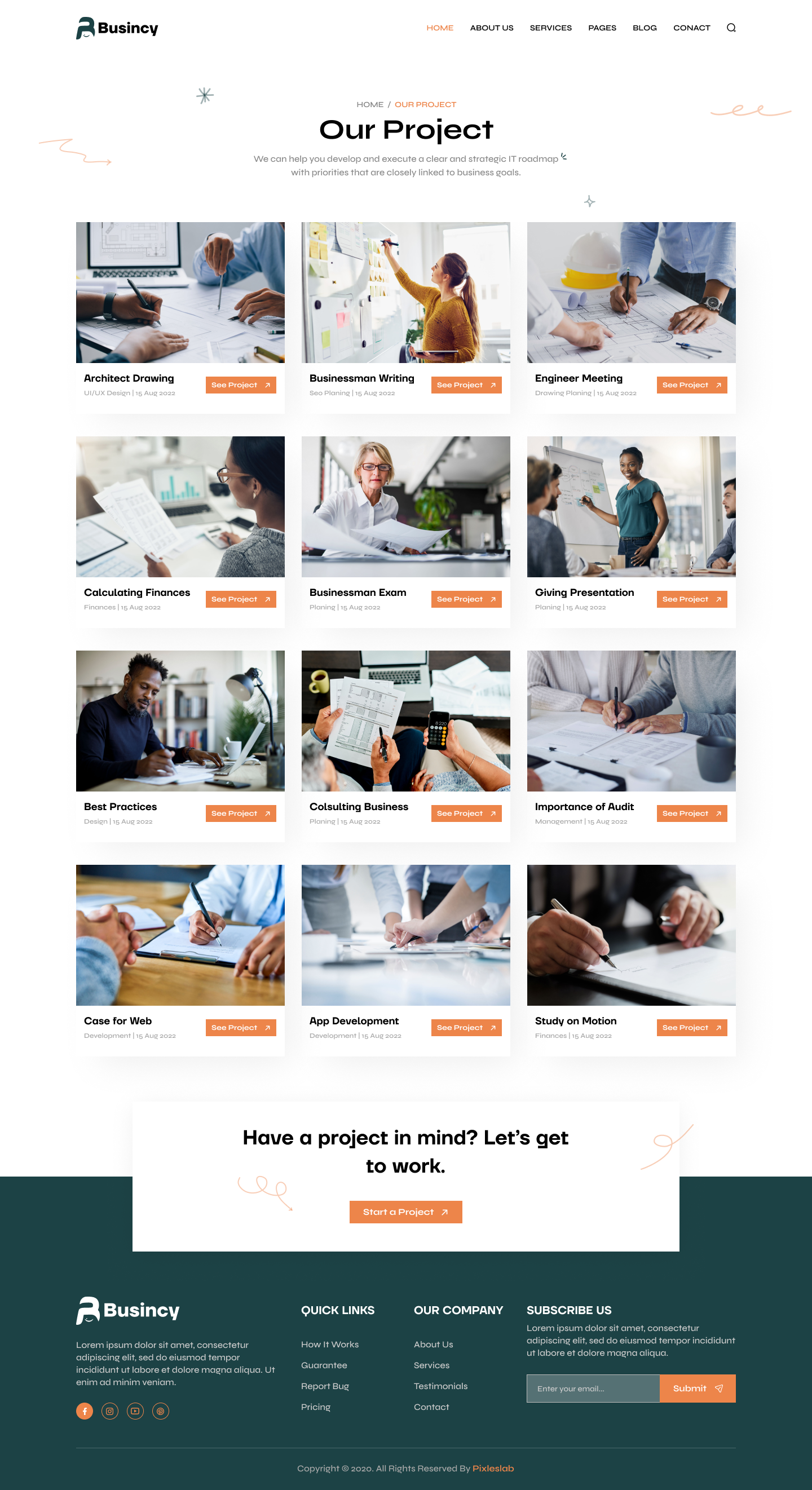 Busincy - Digital Agency Web Figma Template by pixleslab | ThemeForest