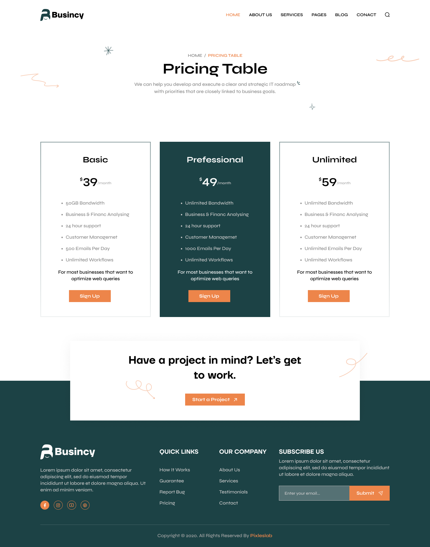 Busincy - Digital Agency Web Figma Template by pixleslab | ThemeForest