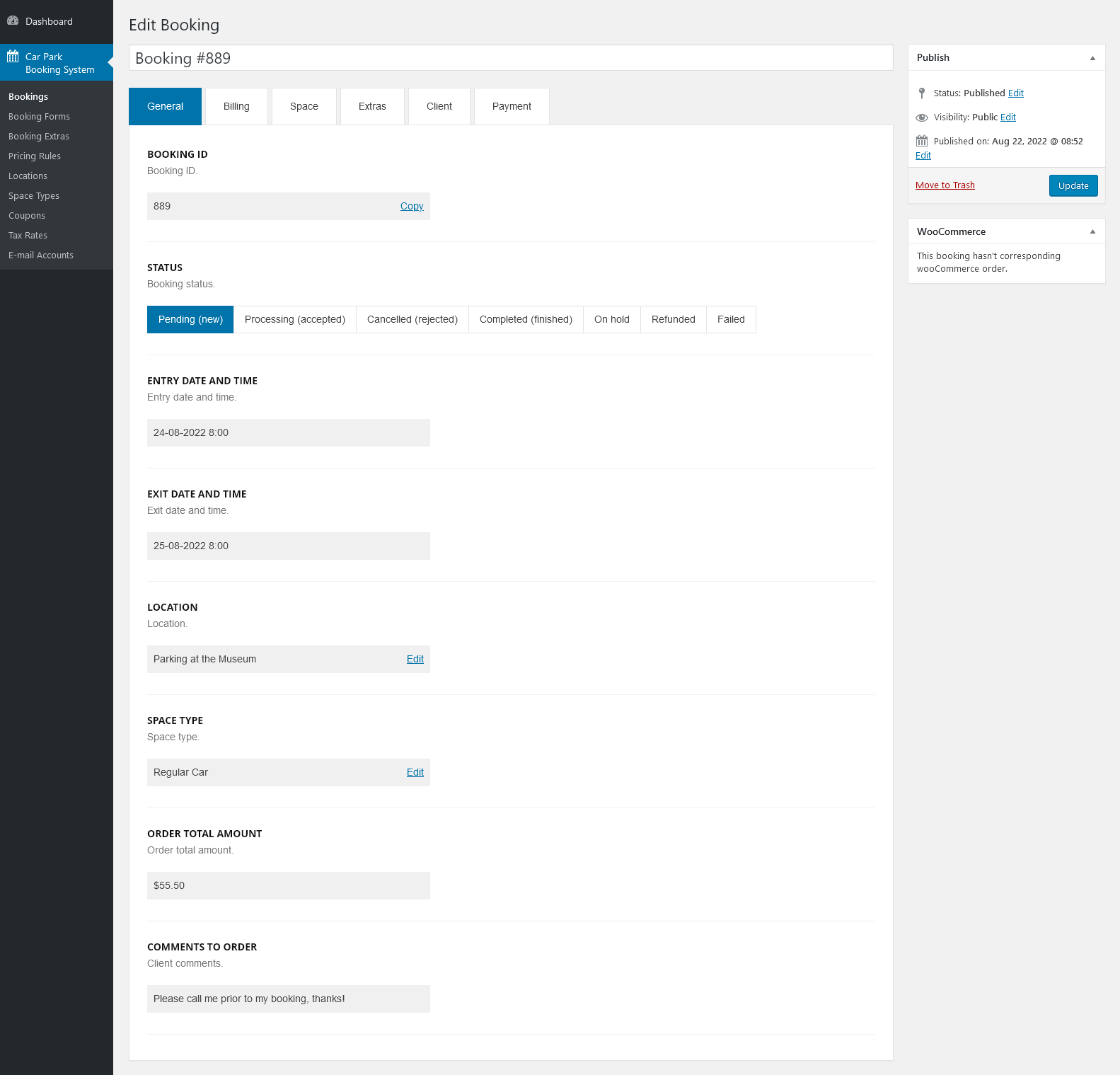 Car Park Booking System for WordPress by QuanticaLabs | CodeCanyon