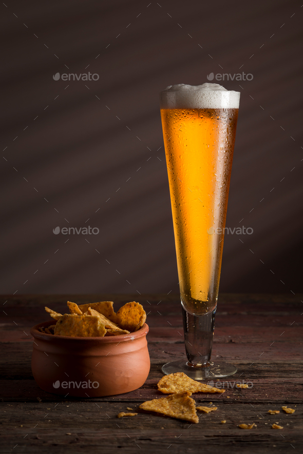Chips and beer Stock Photo by vladans | PhotoDune