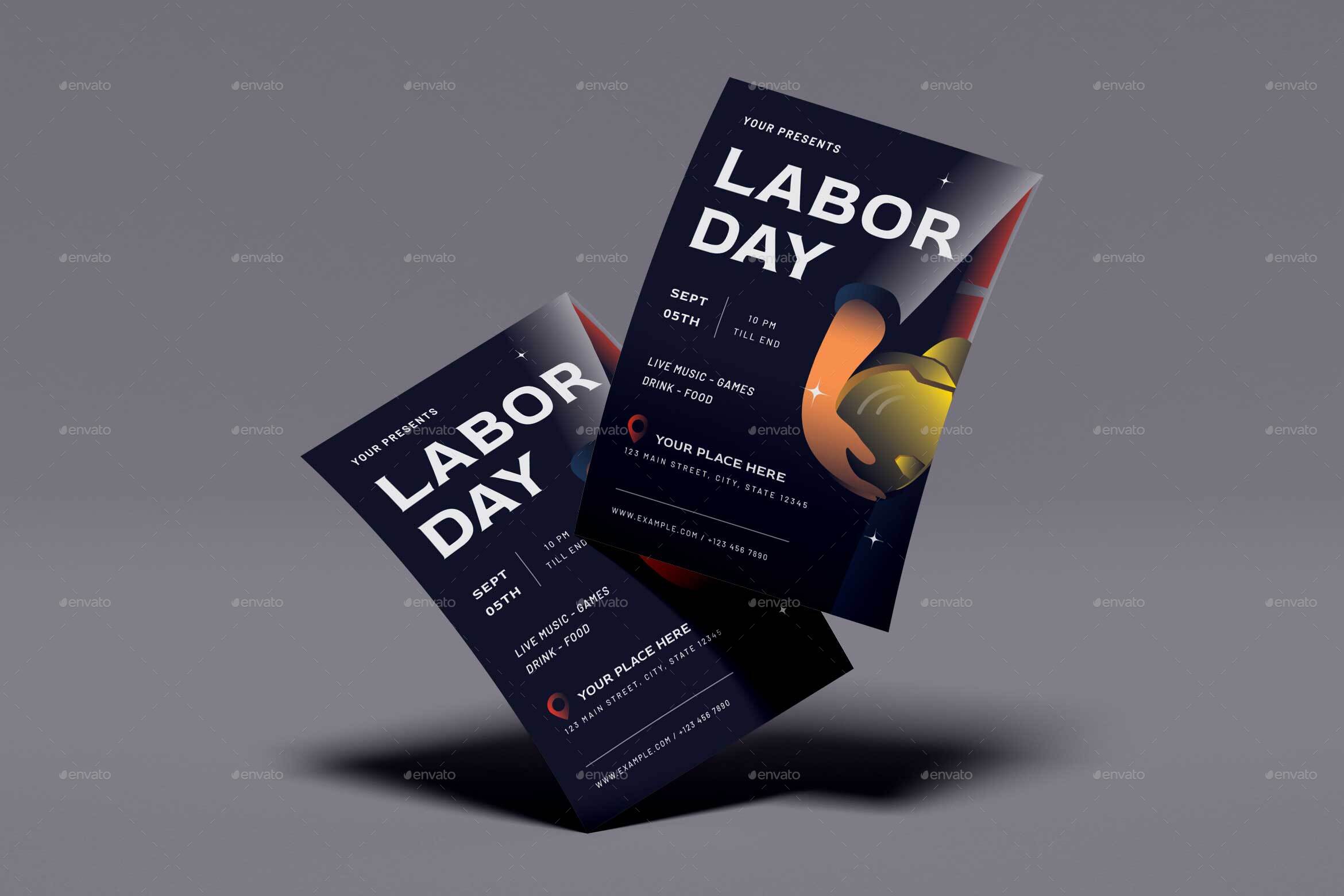 Labor Day Flyer Set, Print Templates | GraphicRiver