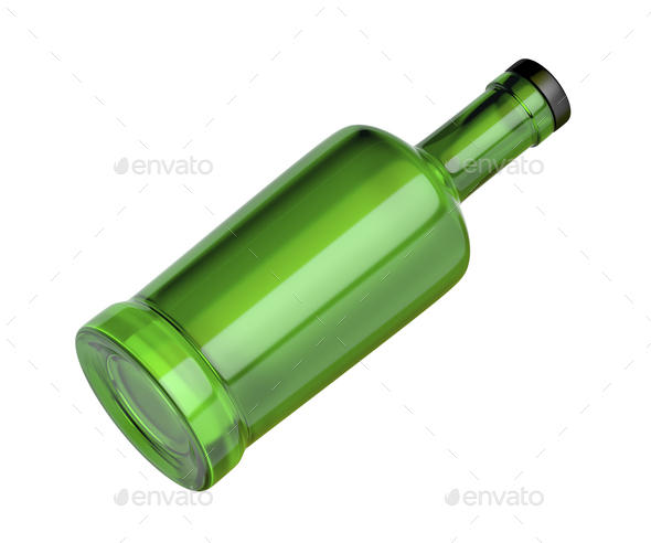 Green glass bottle Stock Photo by magraphics | PhotoDune