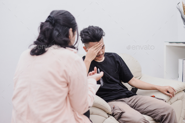 Counseling therapy session, mental health awareness concept. Stock ...