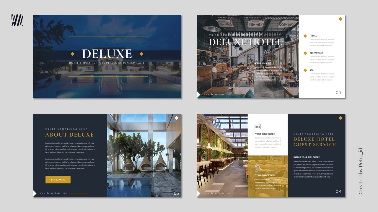 Deluxe - Hotel & Multipurpose PowerPoint Template, Presentation Templates