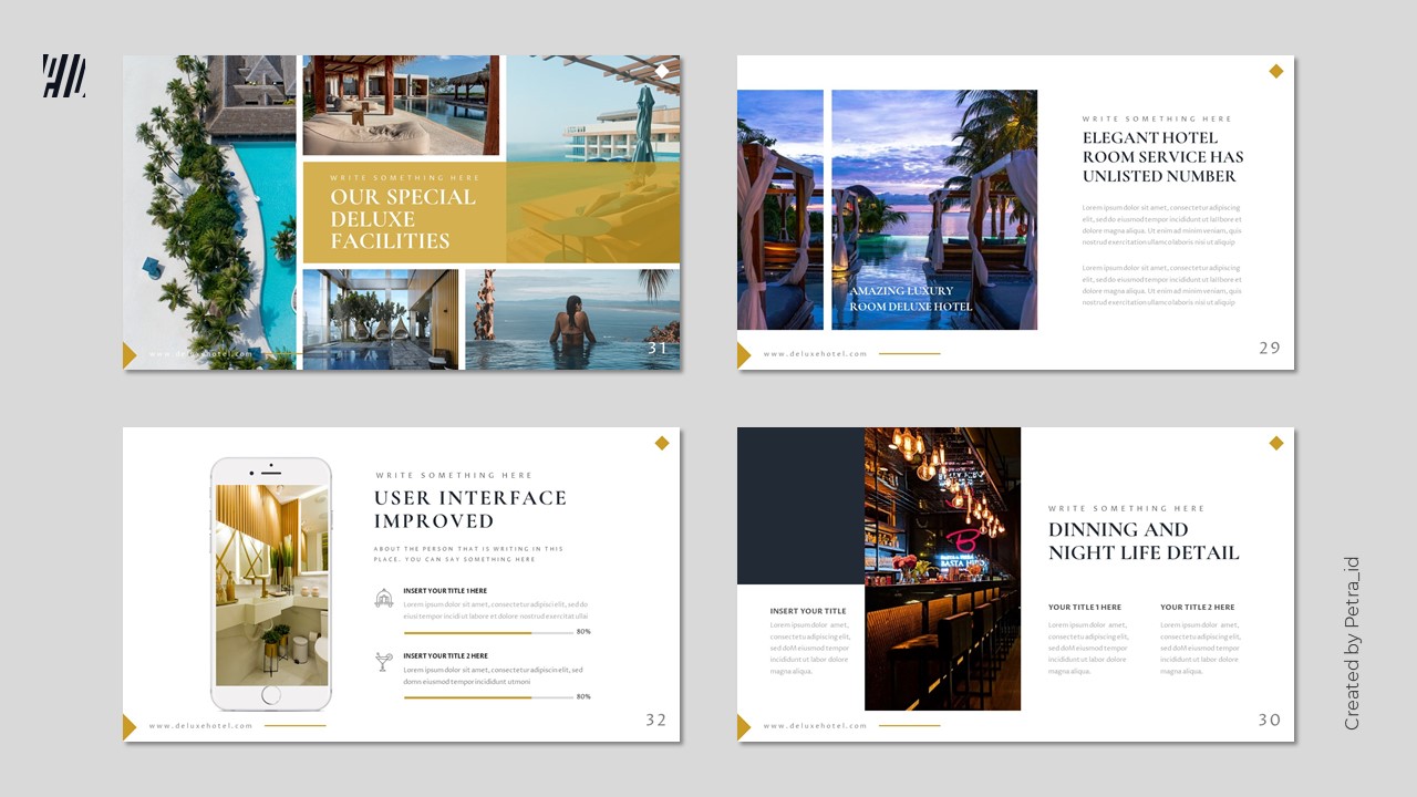 Deluxe - Hotel & Multipurpose PowerPoint Template, Presentation Templates