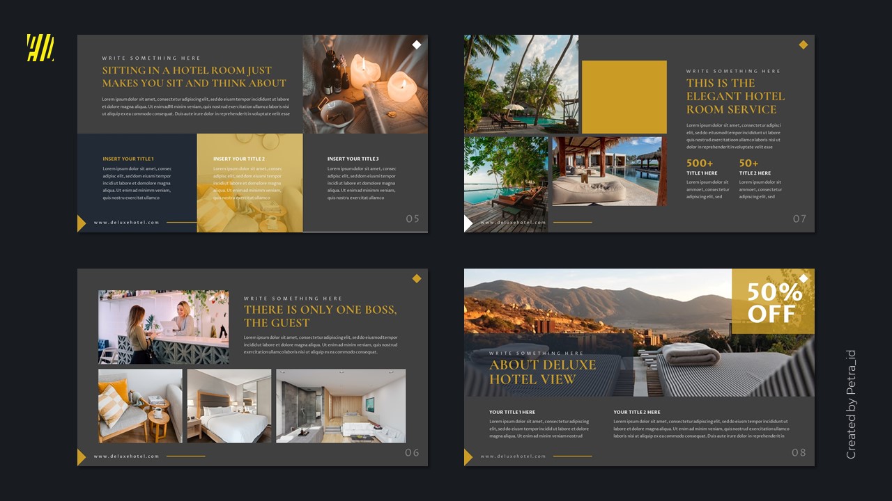 Deluxe - Hotel & Multipurpose PowerPoint Template, Presentation Templates
