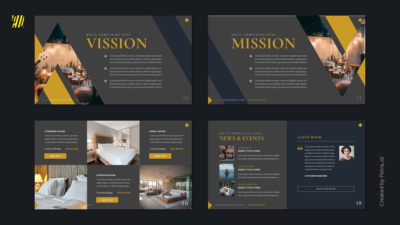 Deluxe - Hotel & Multipurpose PowerPoint Template, Presentation Templates