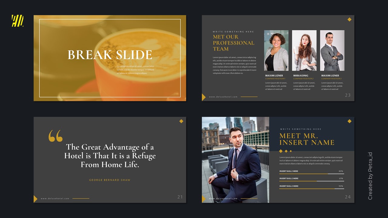 Deluxe - Hotel & Multipurpose PowerPoint Template, Presentation Templates