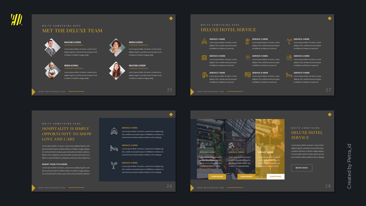 Deluxe - Hotel & Multipurpose PowerPoint Template, Presentation Templates