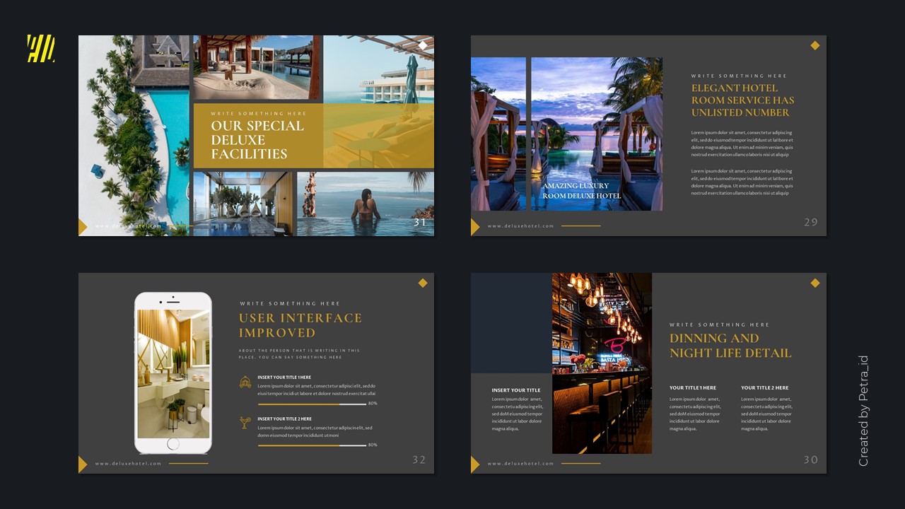 Deluxe - Hotel & Multipurpose PowerPoint Template, Presentation Templates