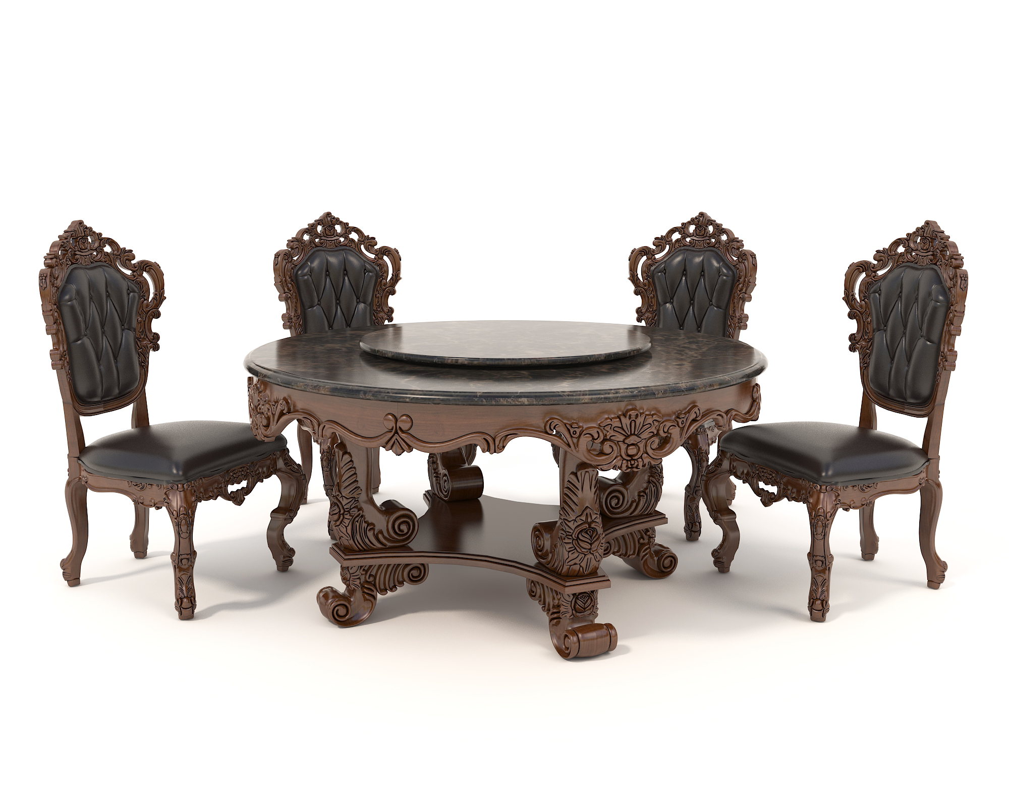 Classic Dining Table and Chairs 16 by nhattuankts | 3DOcean