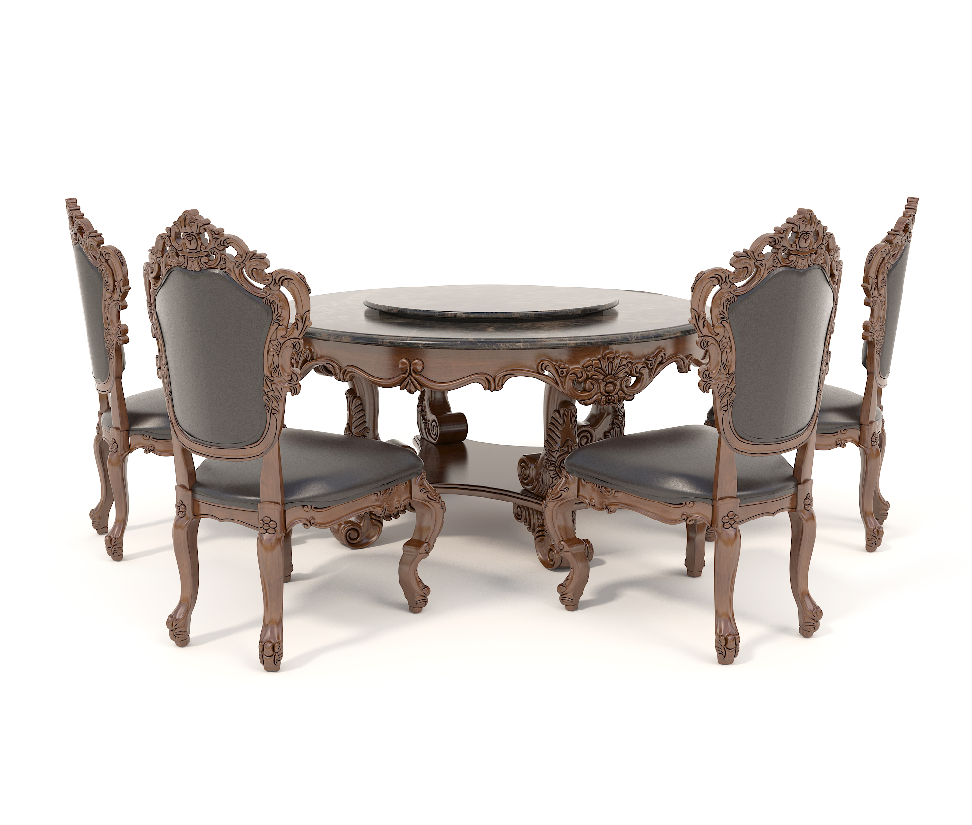 Classic Dining Table and Chairs 16 by nhattuankts | 3DOcean