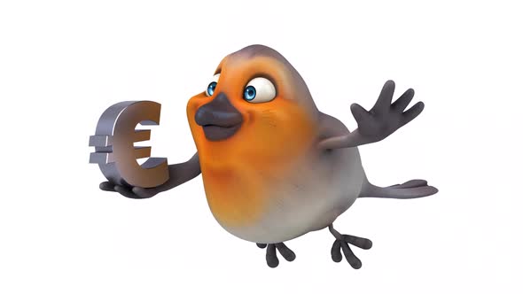 Fun 3D cartoon red robin with alpha, Motion Graphics | VideoHive