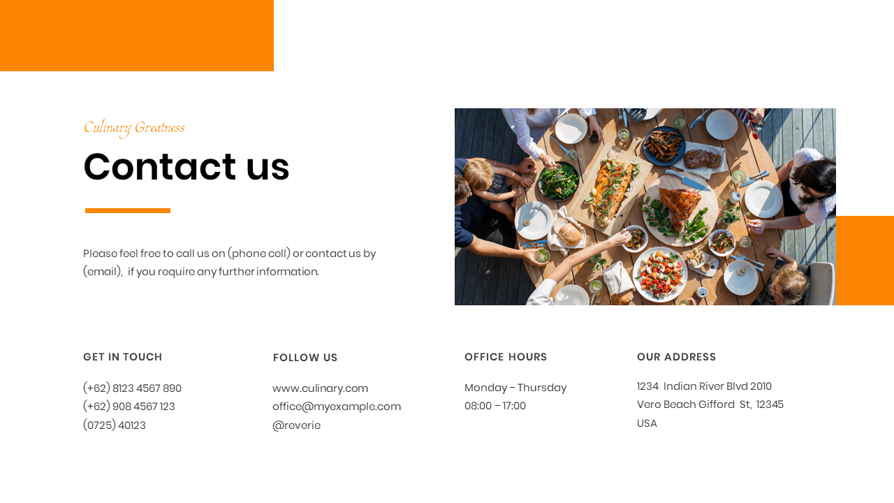 Culinary – Food Restaurant Google Slide Template, Presentation Templates