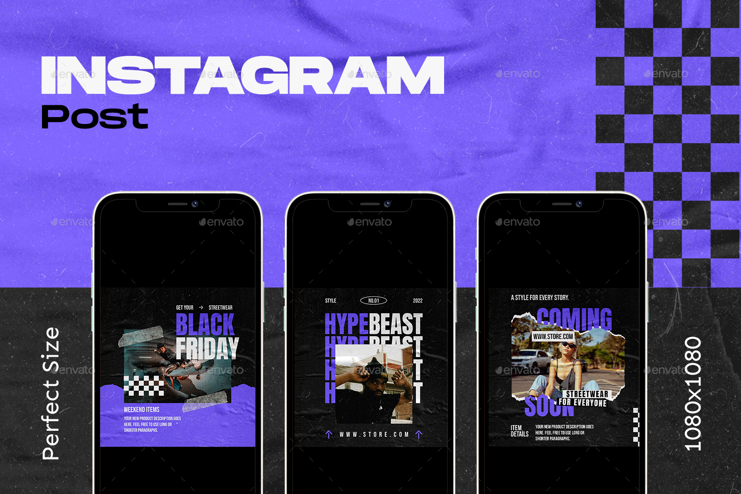 Flycrew Hypebeast Instagram Template, Web Elements | GraphicRiver