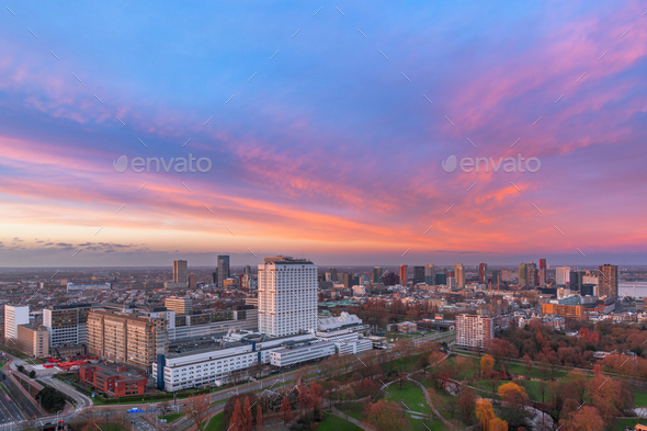 Rotterdam, Netherlands City Skyline Stock Photo by SeanPavone | PhotoDune