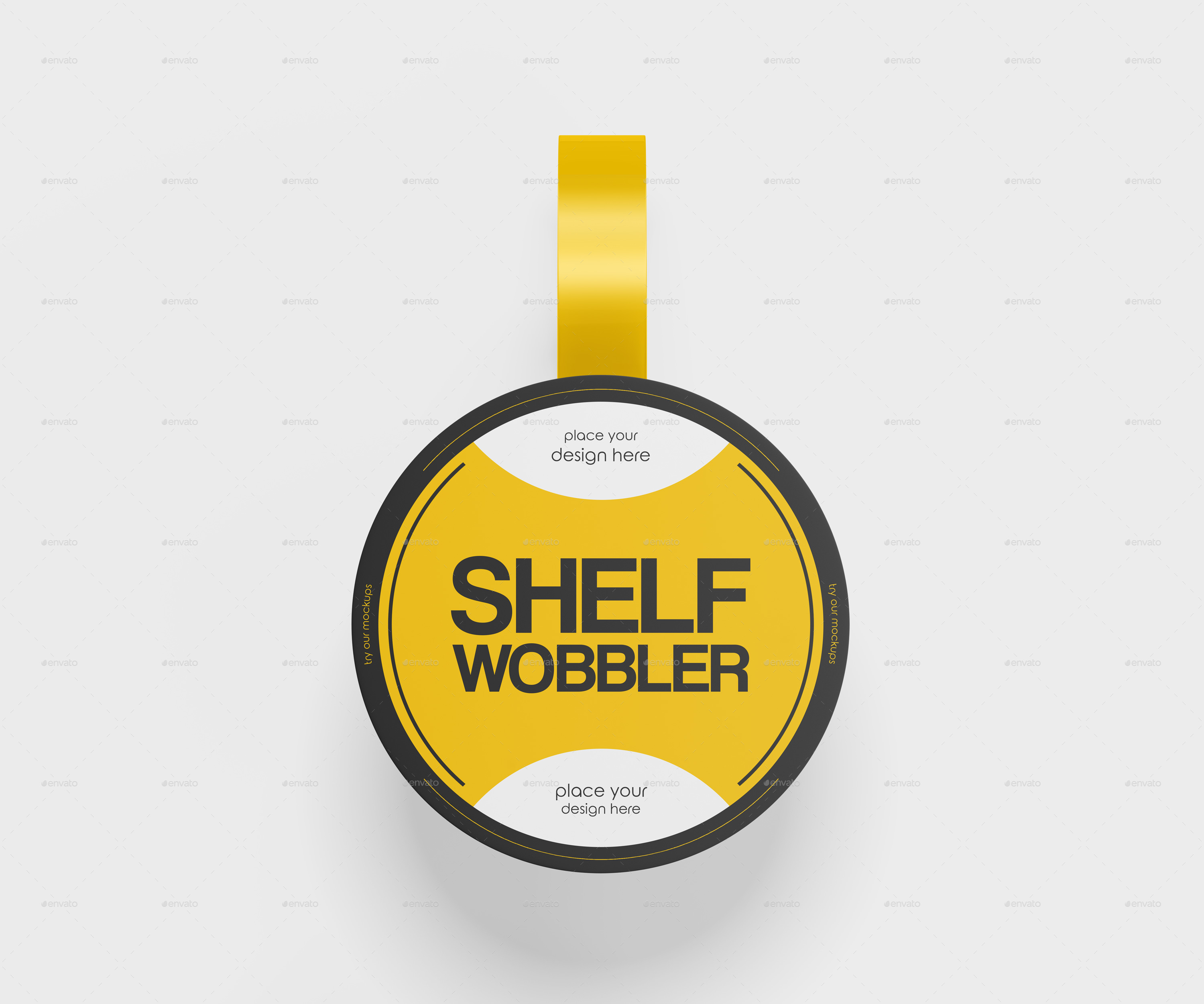 Round Shelf Wobbler Mockup Set, Graphics | GraphicRiver