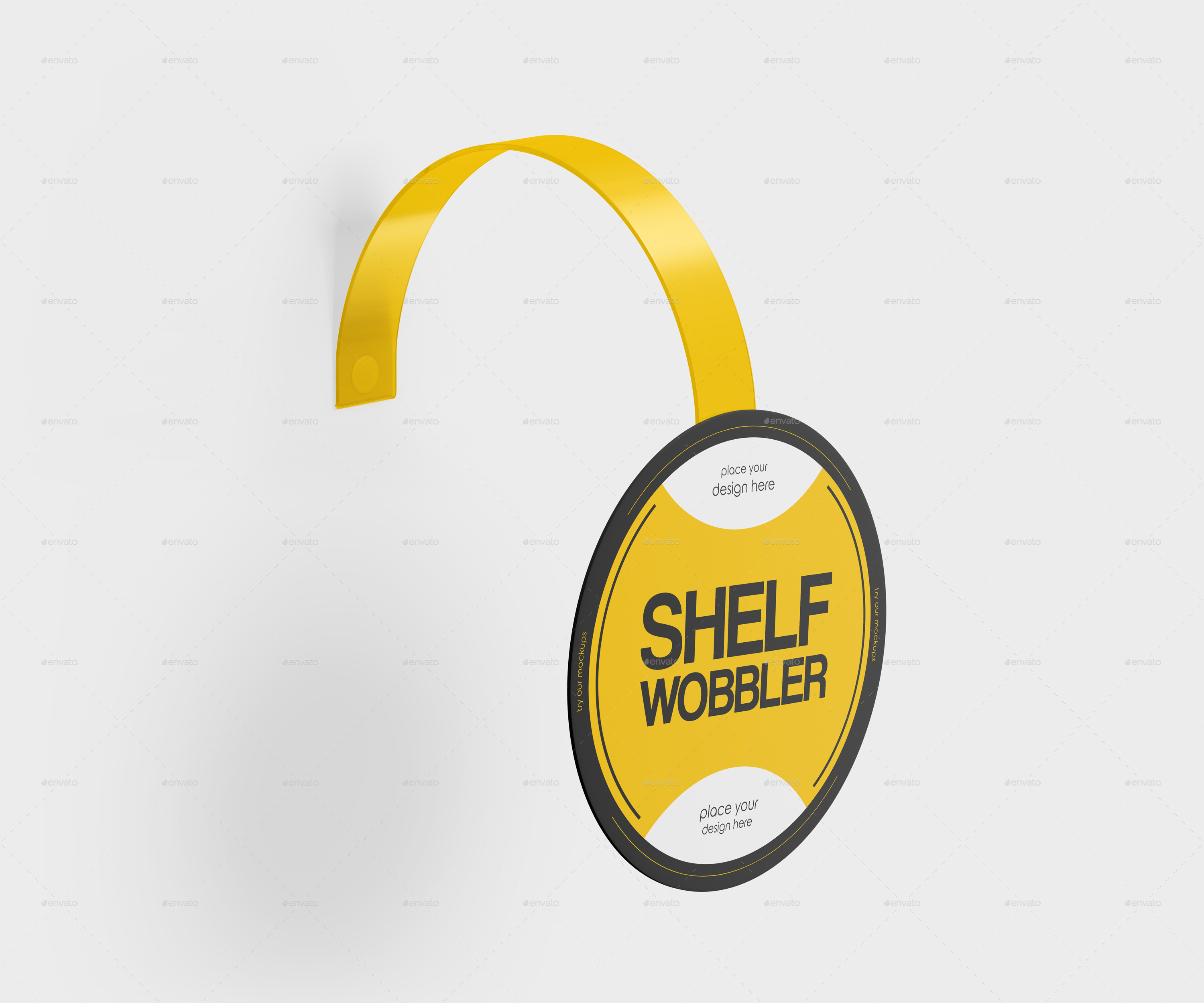 Round Shelf Wobbler Mockup Set, Graphics | GraphicRiver