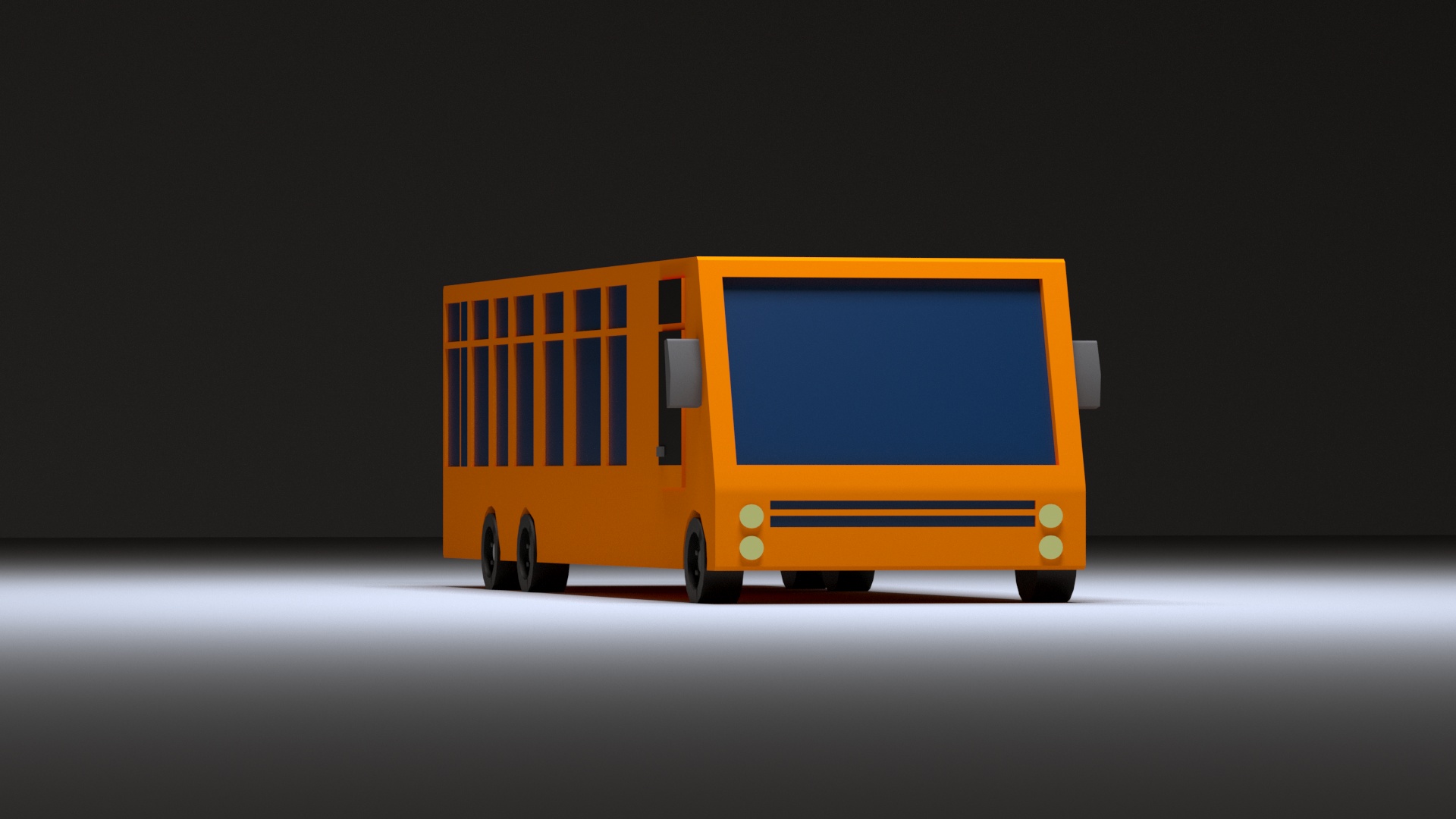 Cartoon Low-Poly School bus vehicle for game-ready 3D model by nik_kukadiya