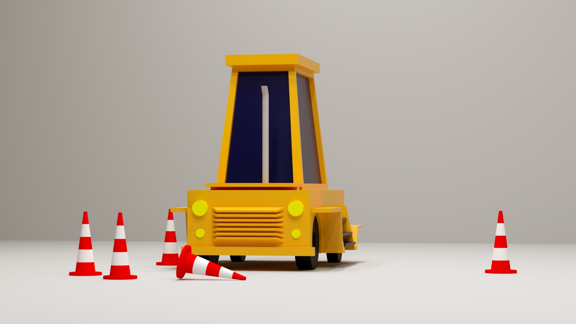 Cartoon Low-Poly JCB Car for game-ready Low-poly 3D model by nik_kukadiya