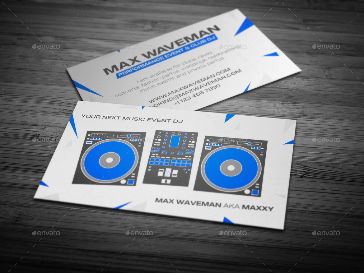Digital DJ Business Card Template, Print Templates | GraphicRiver