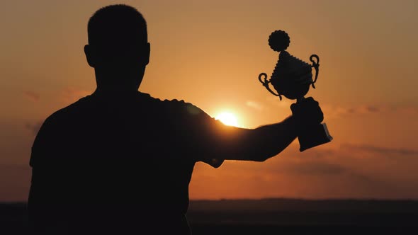 Silhouette Best Man Winner Award Victory Trophy for Professional ...