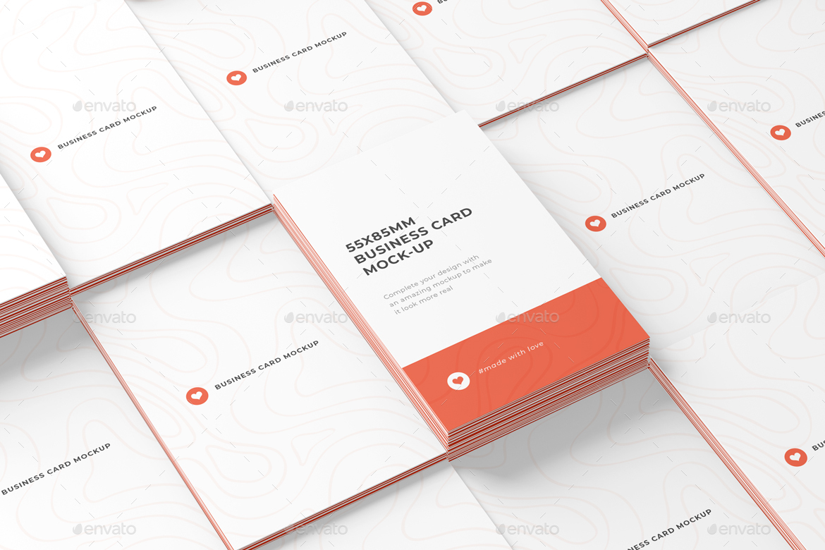 Vertical Business Card Mockup by mockupsupper | GraphicRiver