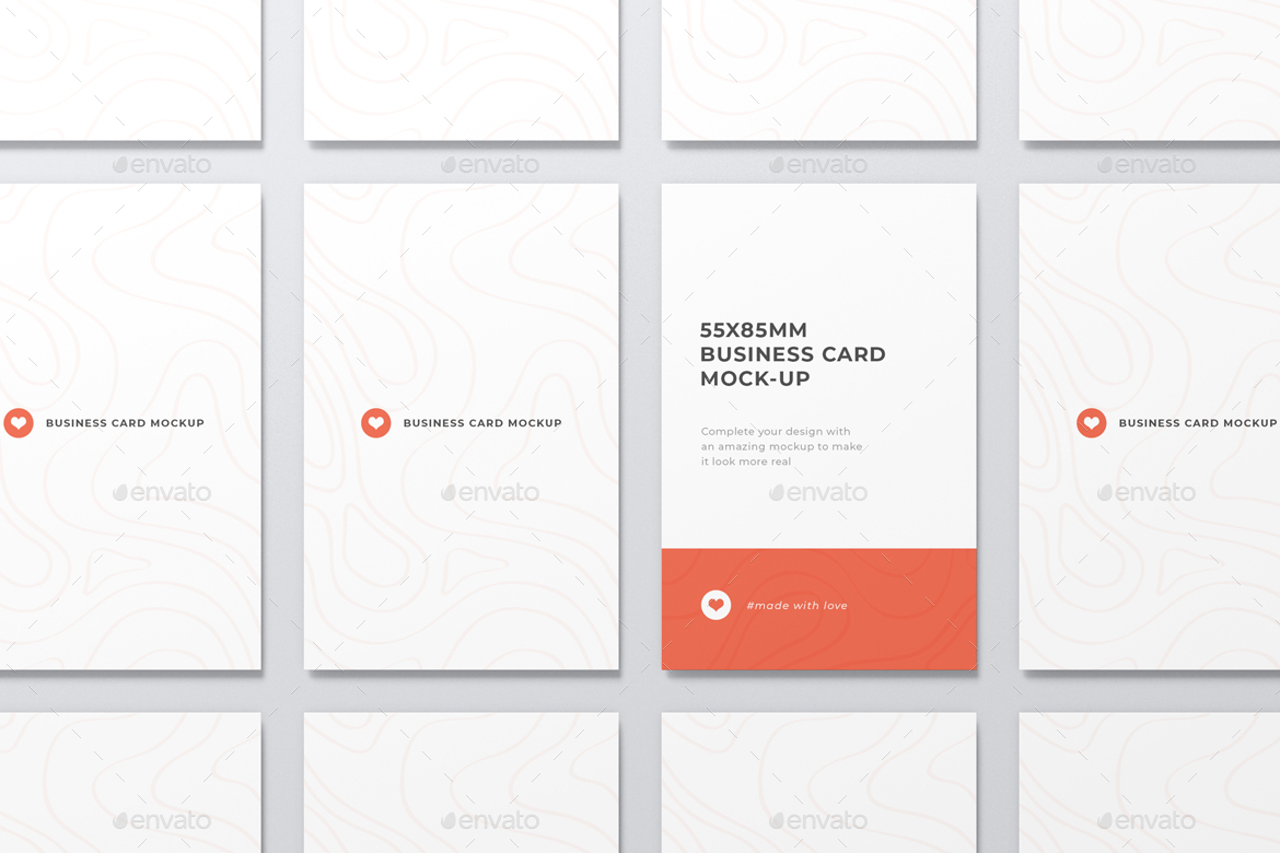 Vertical Business Card Mockup by mockupsupper | GraphicRiver