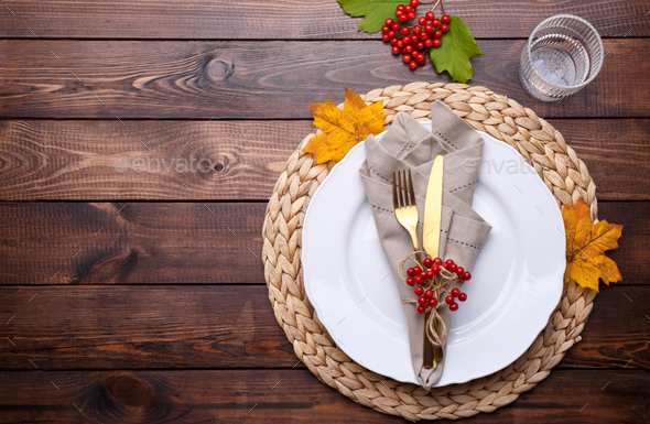 Autumn table setting Stock Photo by Lana_M | PhotoDune