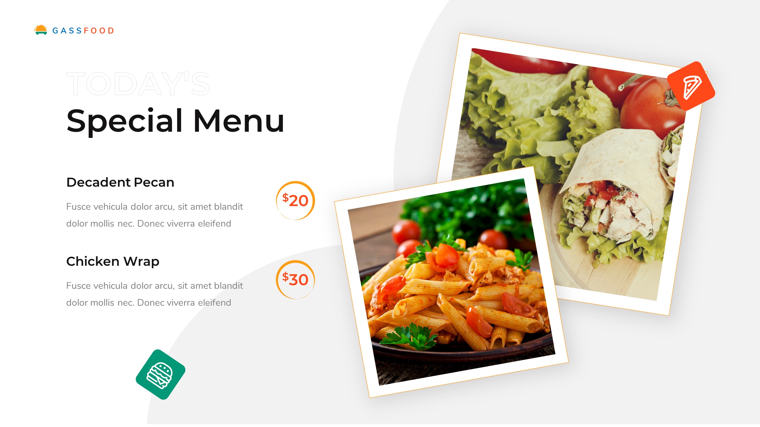 GASSFOOD - Food Delivery Powerpoint Template, Presentation Templates