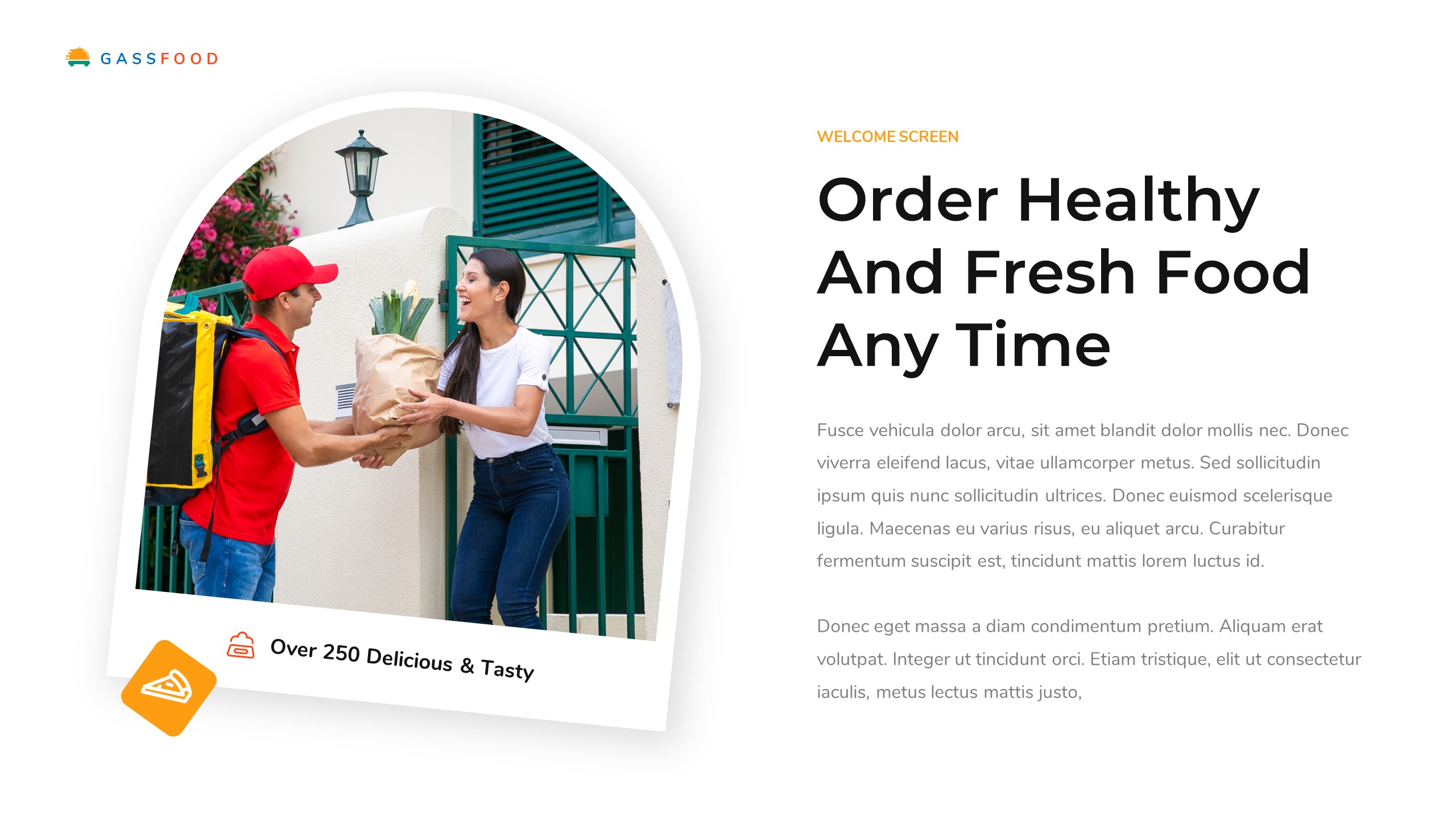 GASSFOOD - Food Delivery Powerpoint Template, Presentation Templates