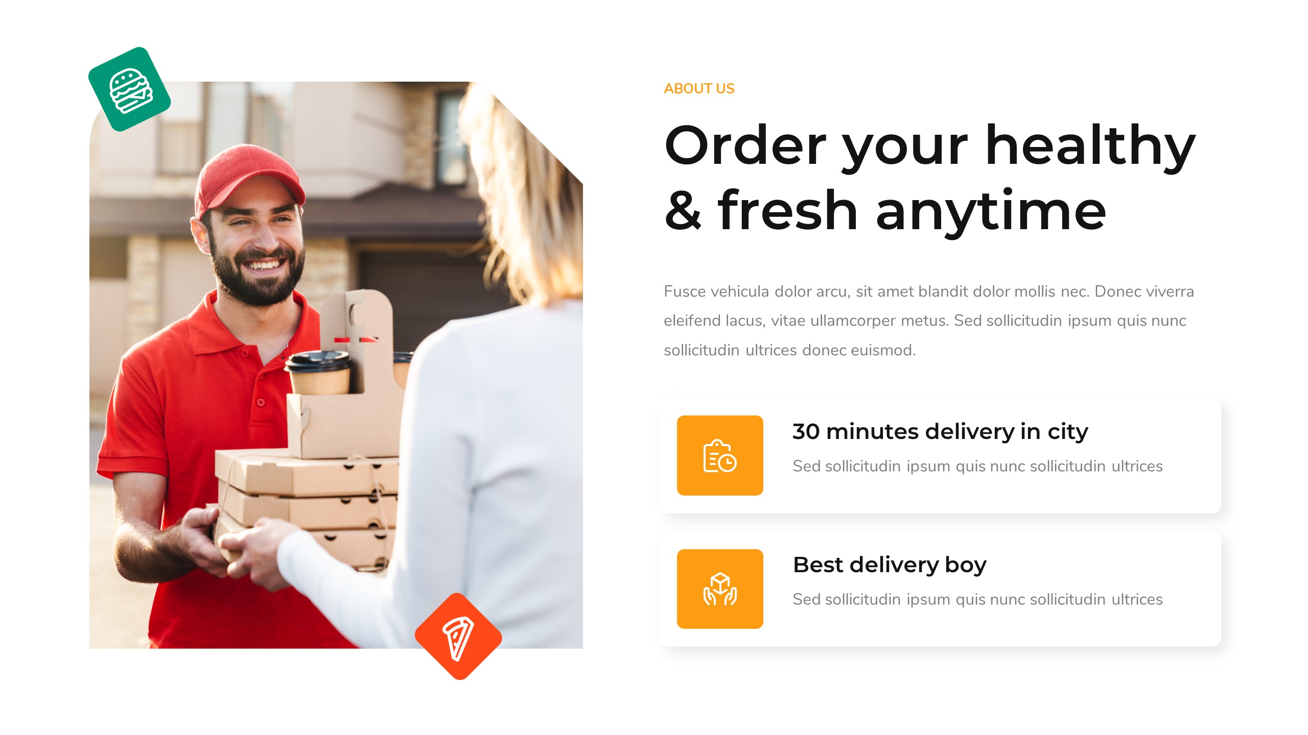 GASSFOOD - Food Delivery Powerpoint Template, Presentation Templates