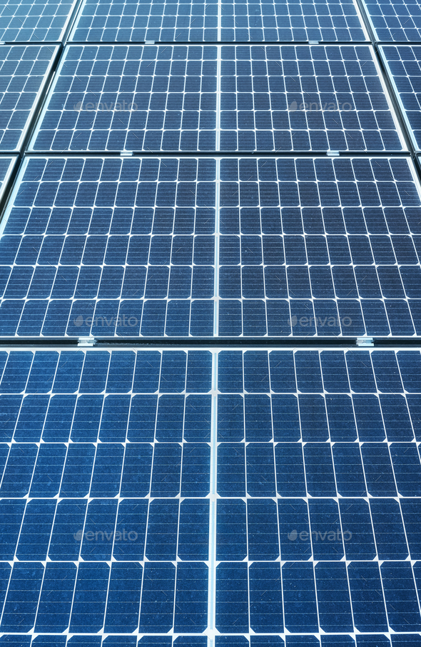 Close up picture of photovoltaic modules, selective focus. Stock Photo ...