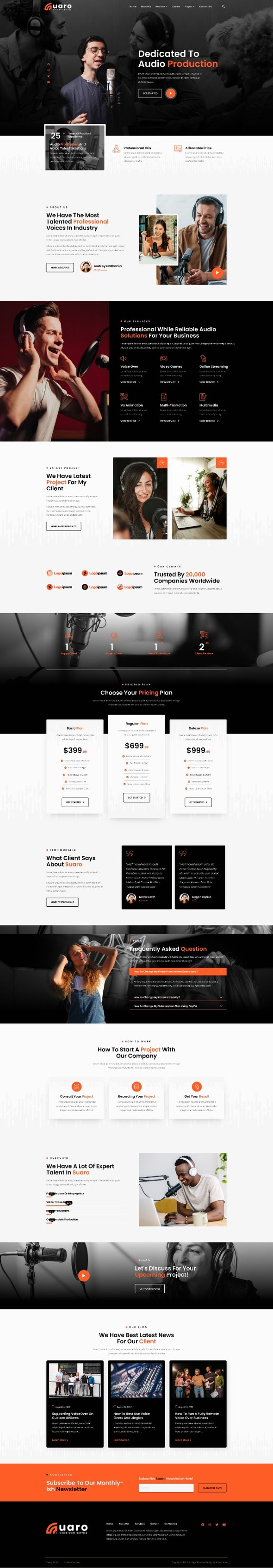Suaro - Voice Over Services Elementor Template Kit by Rometheme ...