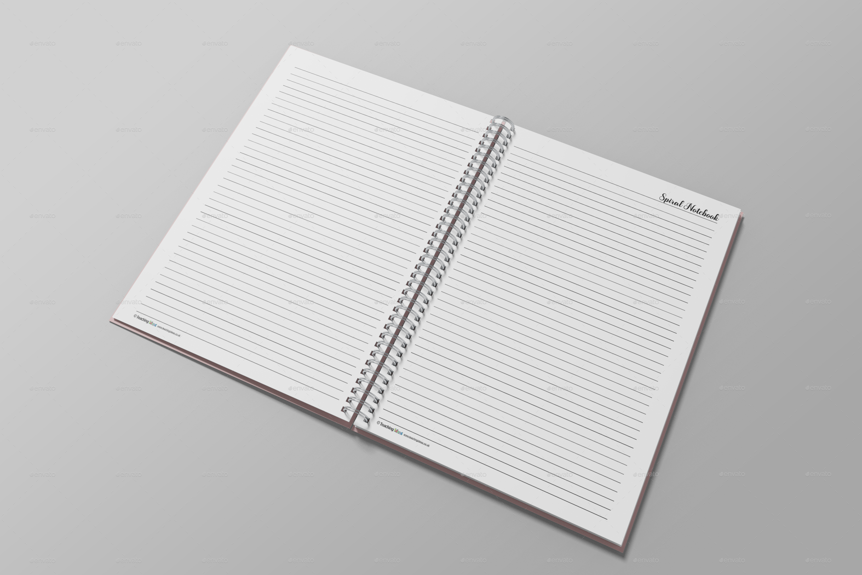 A5 Spiral Notebook Mockup, Graphics | GraphicRiver