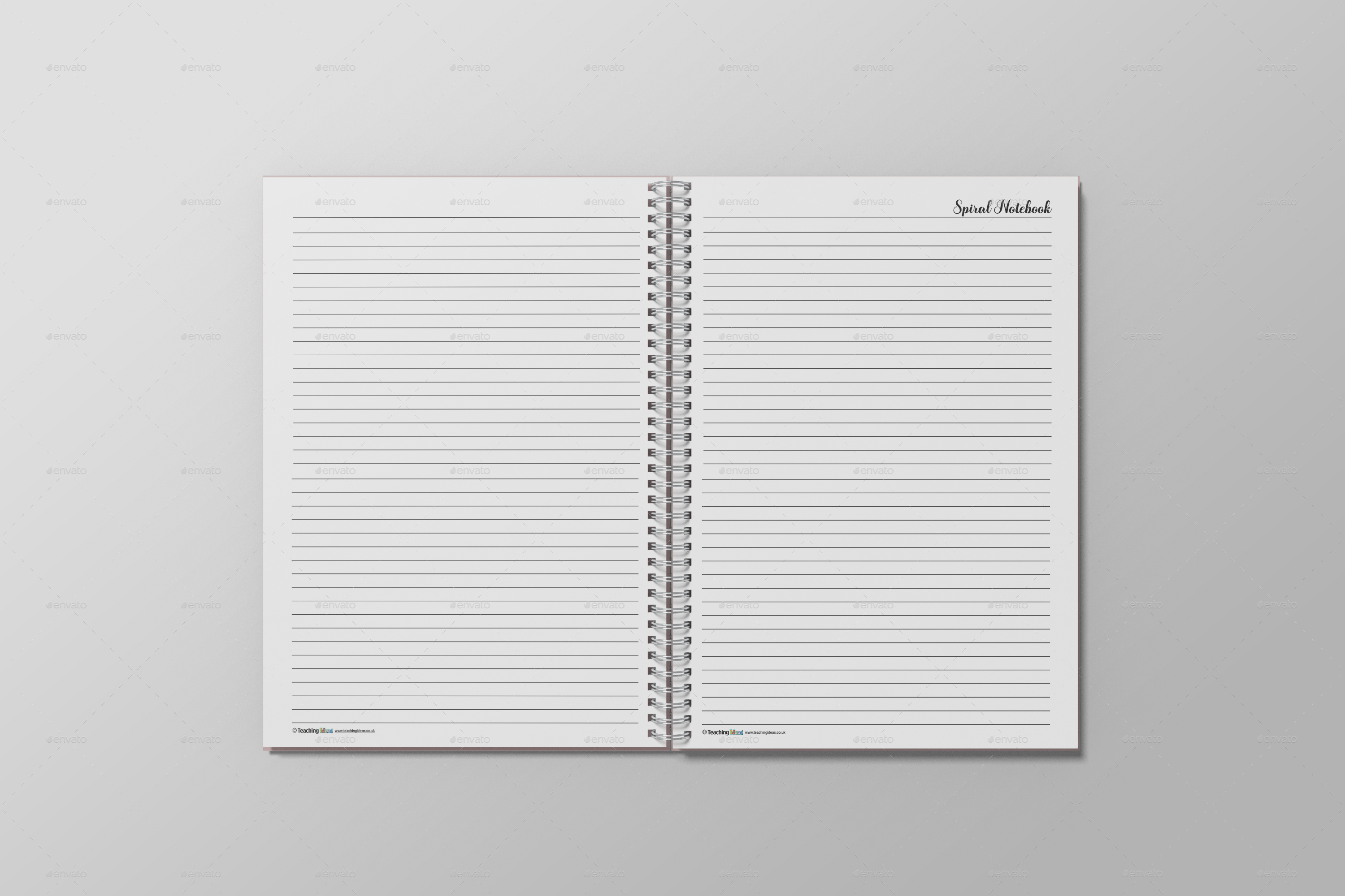 A5 Spiral Notebook Mockup, Graphics | GraphicRiver