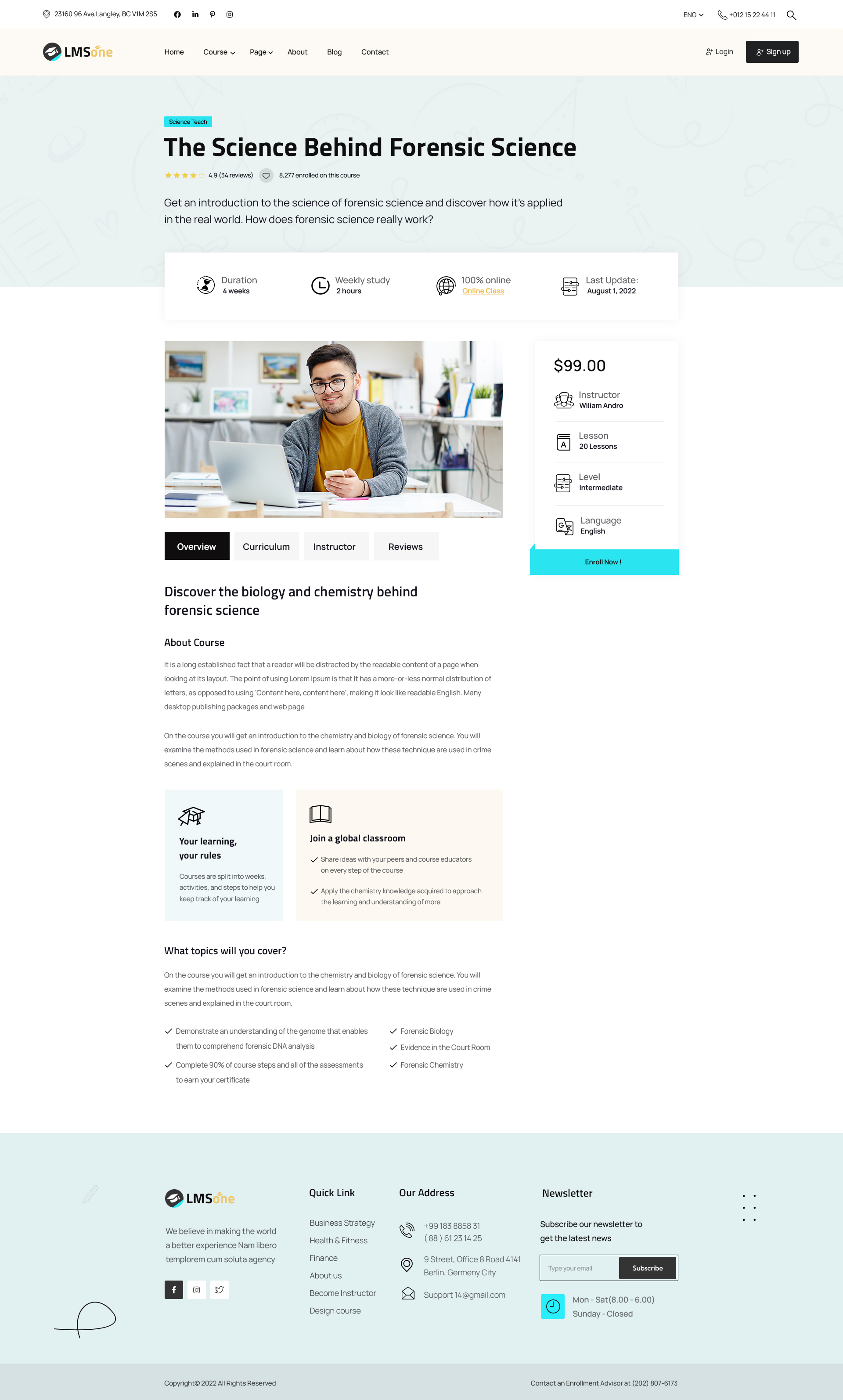 LMSOne – Online Learning And Education PSD Template by JufailiTech