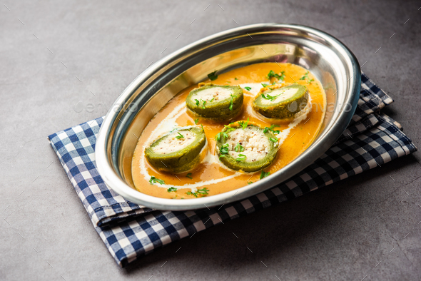 Shaam Savera is a spinach kofta curry, stuffing is made from paneer and ...