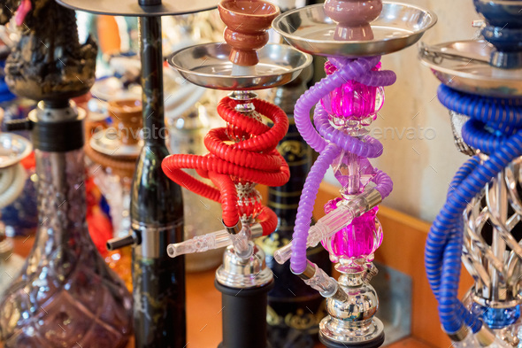 Istanbul, Turkey 2022 - Nice colorful hookahs or shisha in the Grand ...
