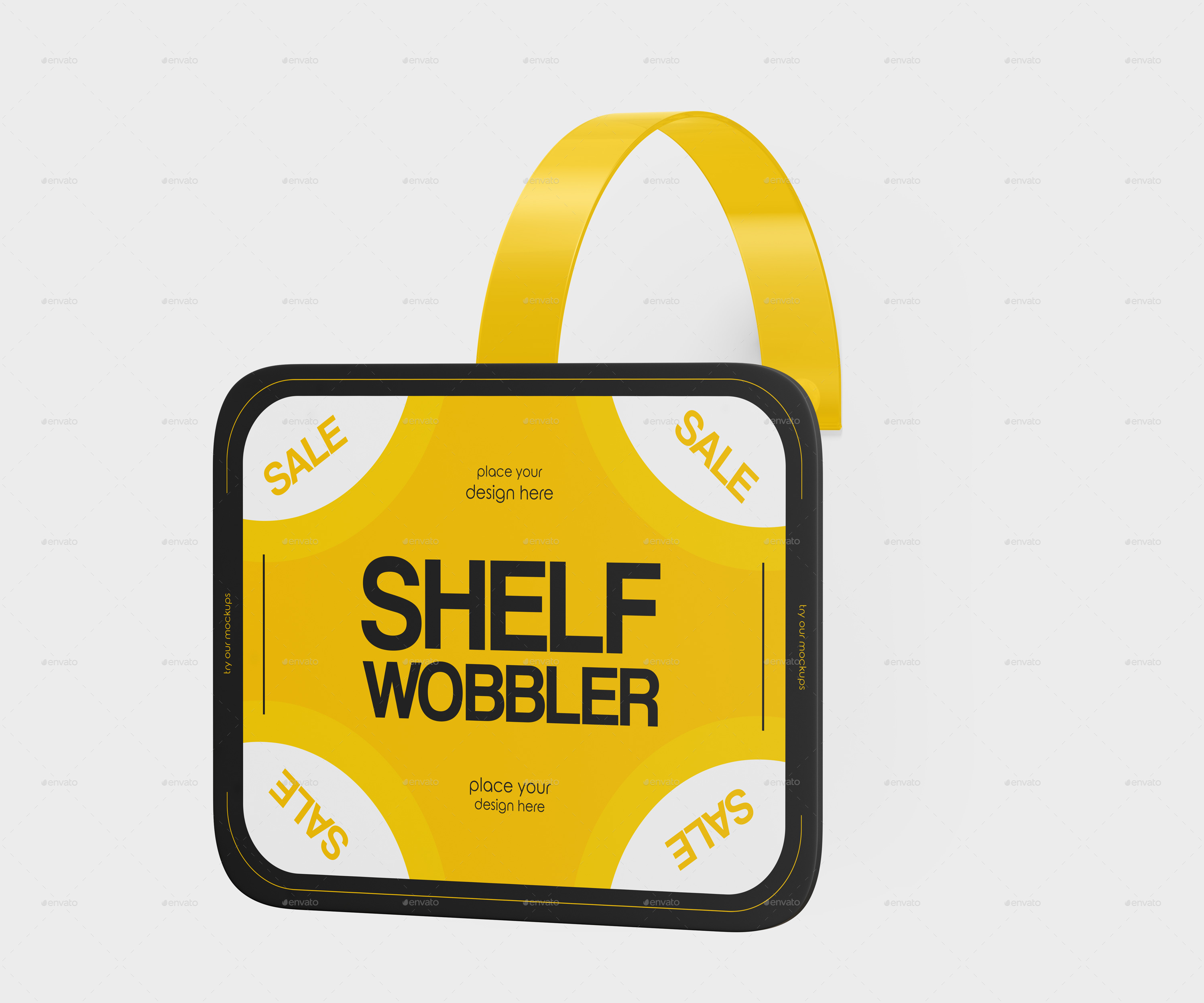 Rectangle Shelf Wobbler Mockup Set, Graphics | GraphicRiver