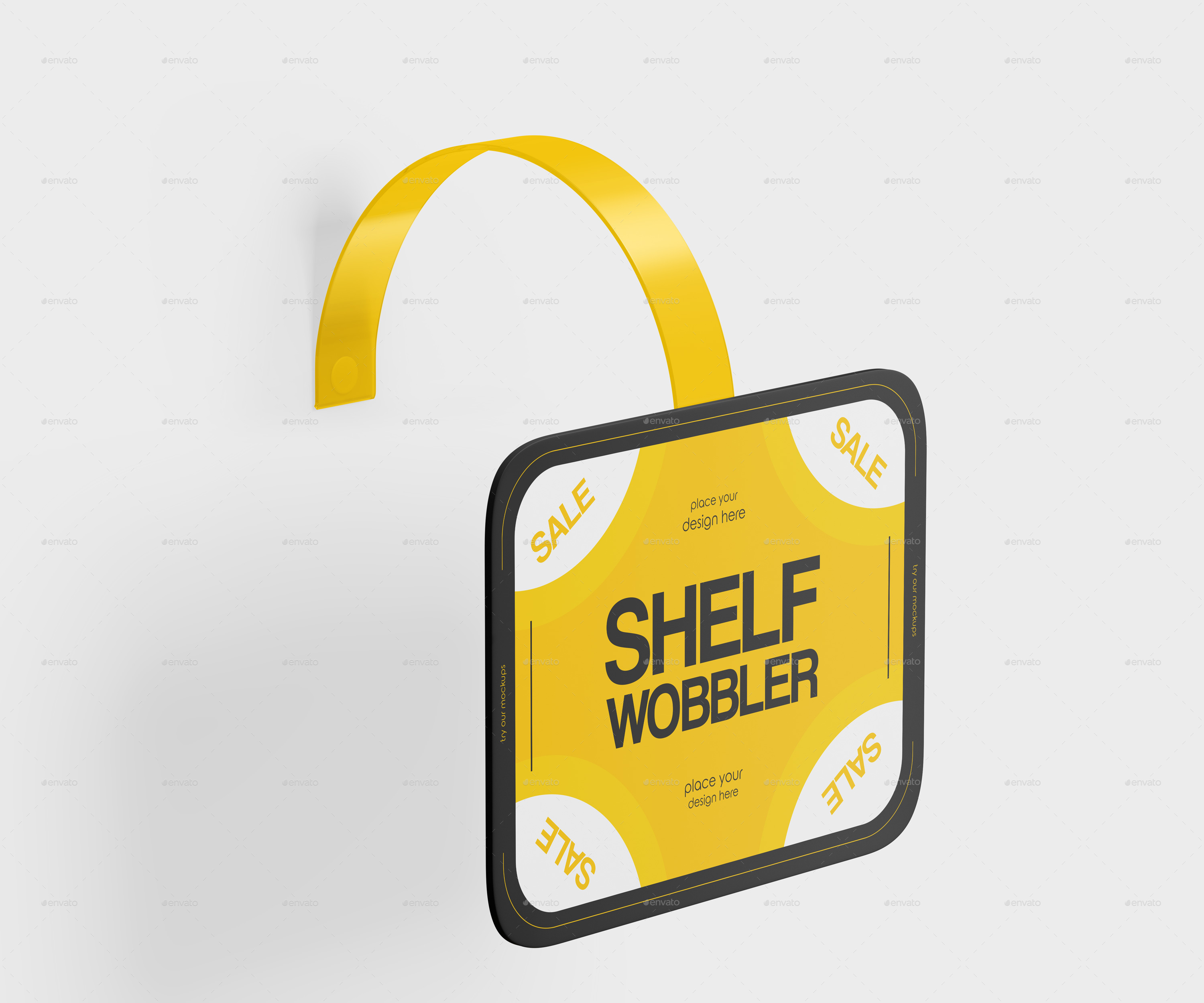 Rectangle Shelf Wobbler Mockup Set, Graphics | GraphicRiver