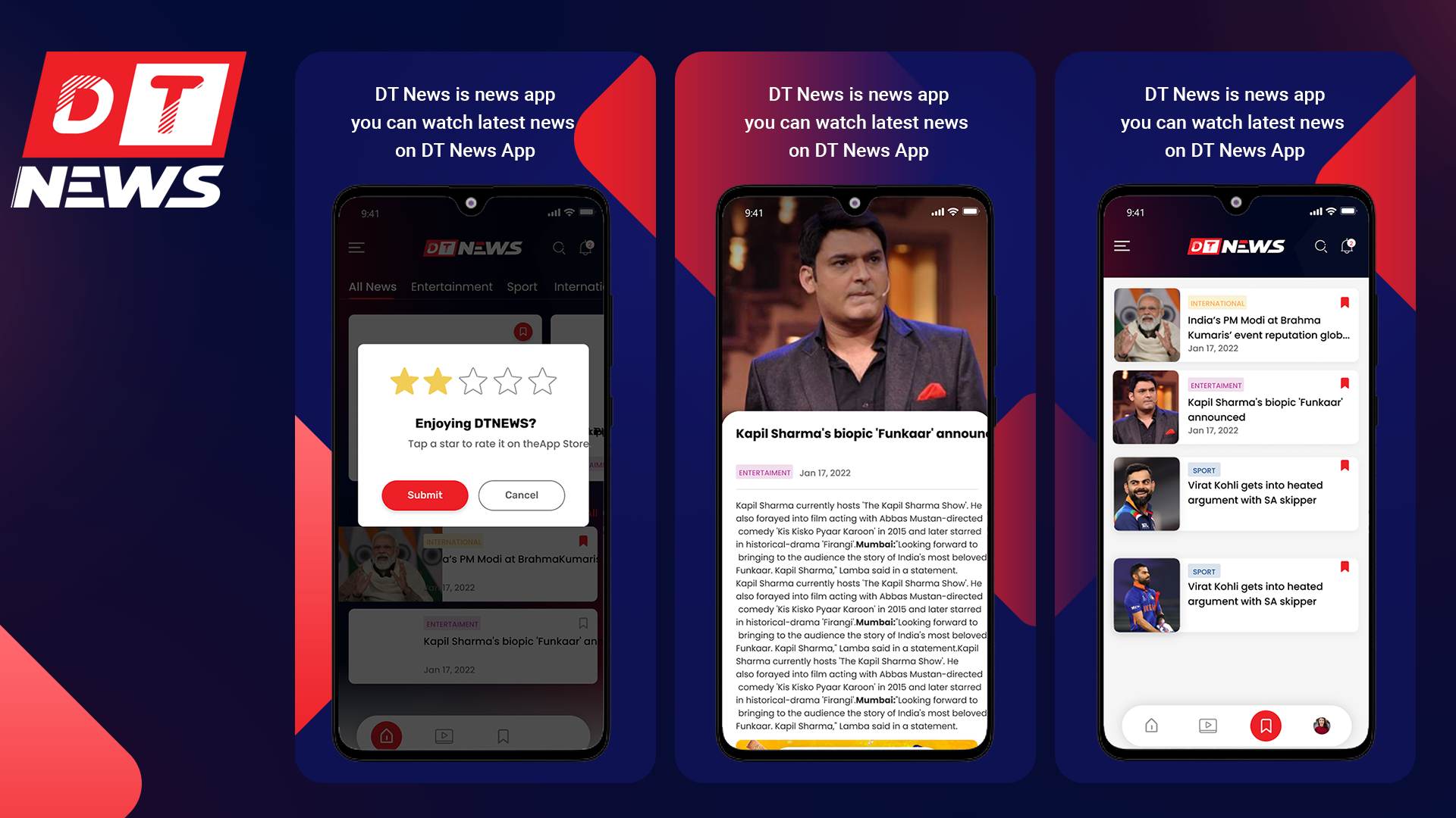 DTNews - Flutter News Application + Admin panel by DivineTechs | CodeCanyon