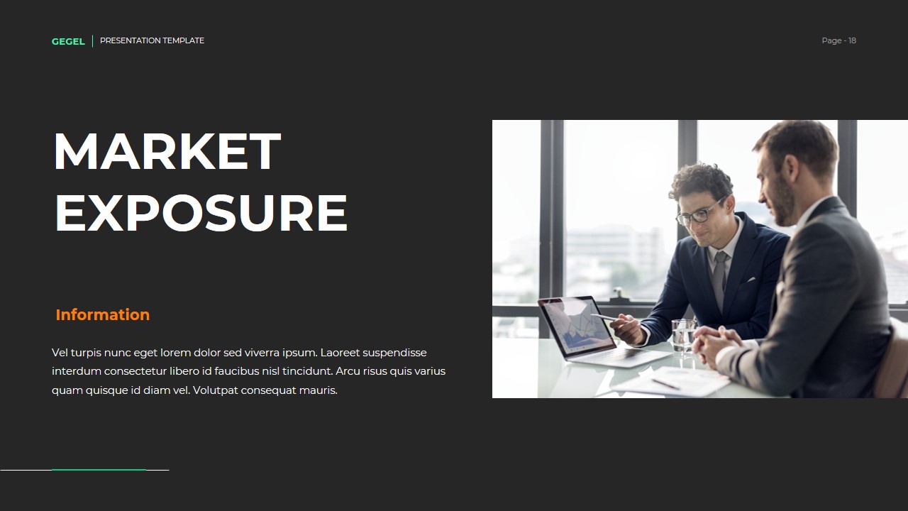 Gegel - Black Orange Strategy Business Presentation, Presentation Templates