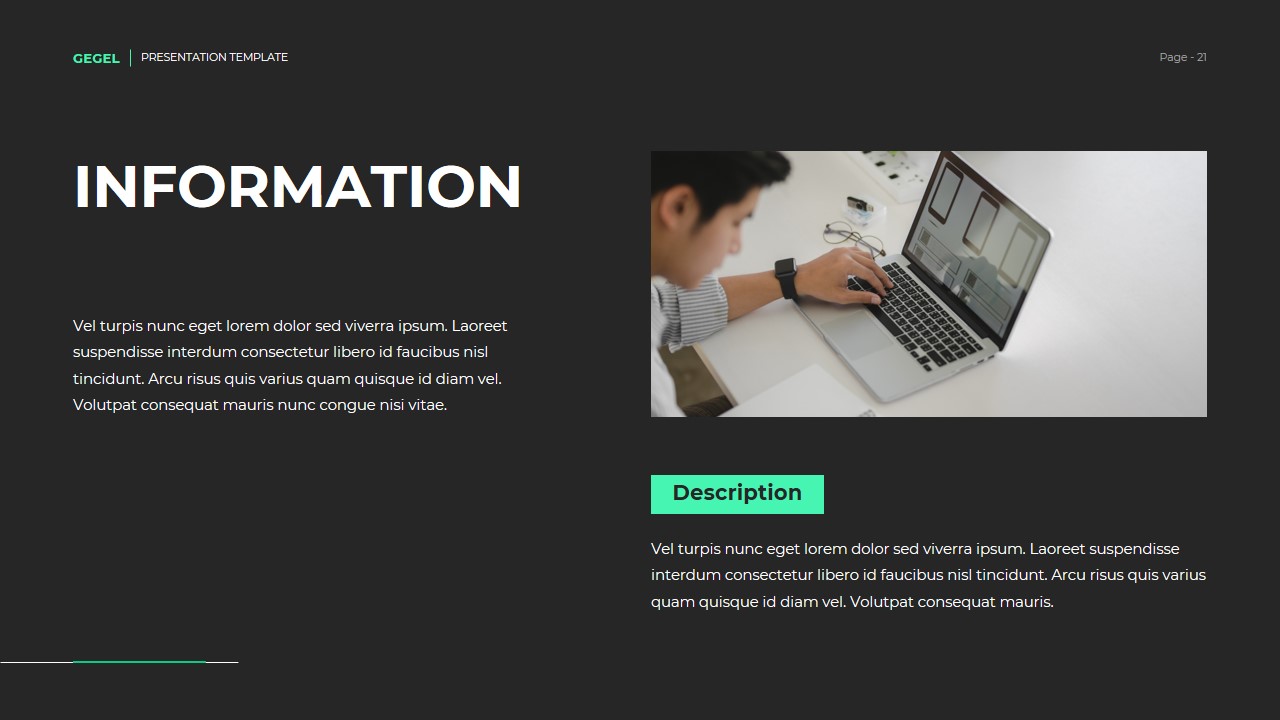 Gegel - Black Orange Strategy Business Presentation, Presentation Templates