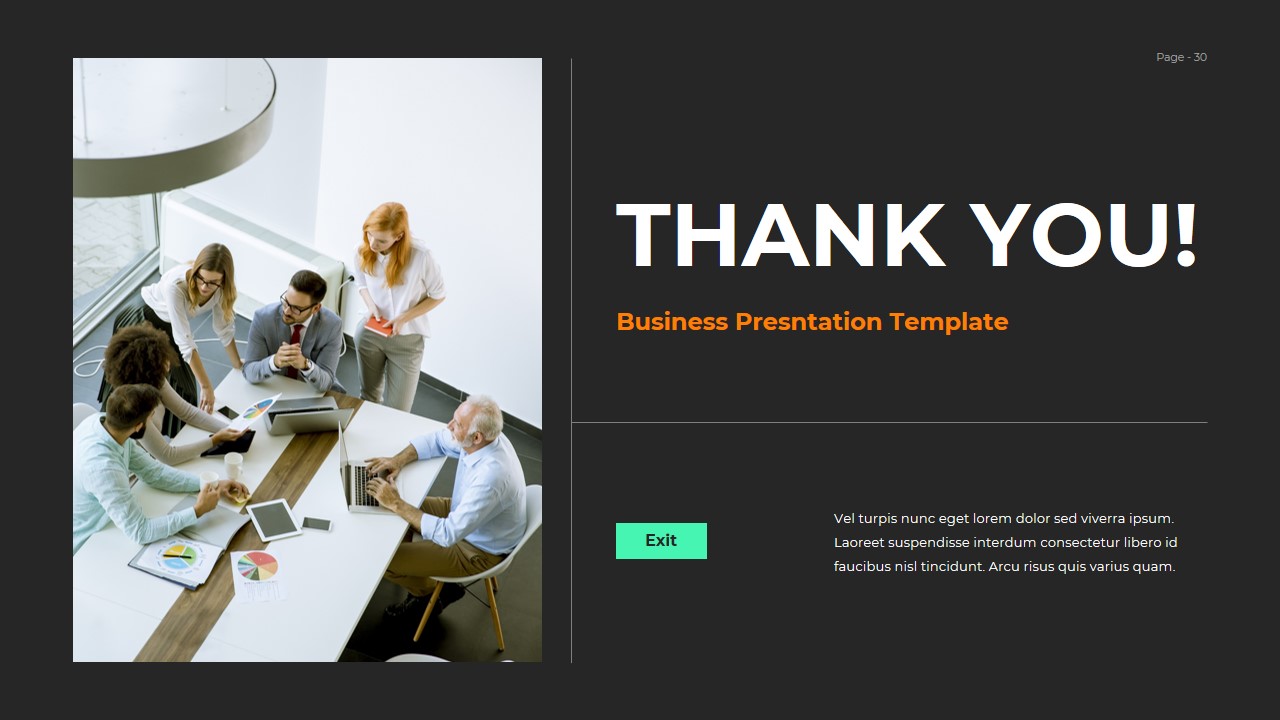 Gegel - Black Orange Strategy Business Presentation, Presentation Templates